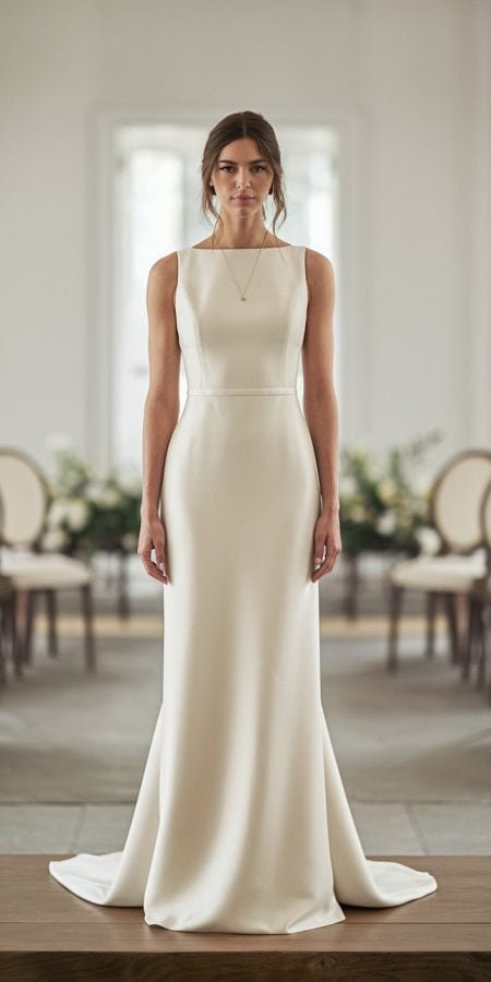 10 Simple Wedding Dresses for the Minimalist Bride