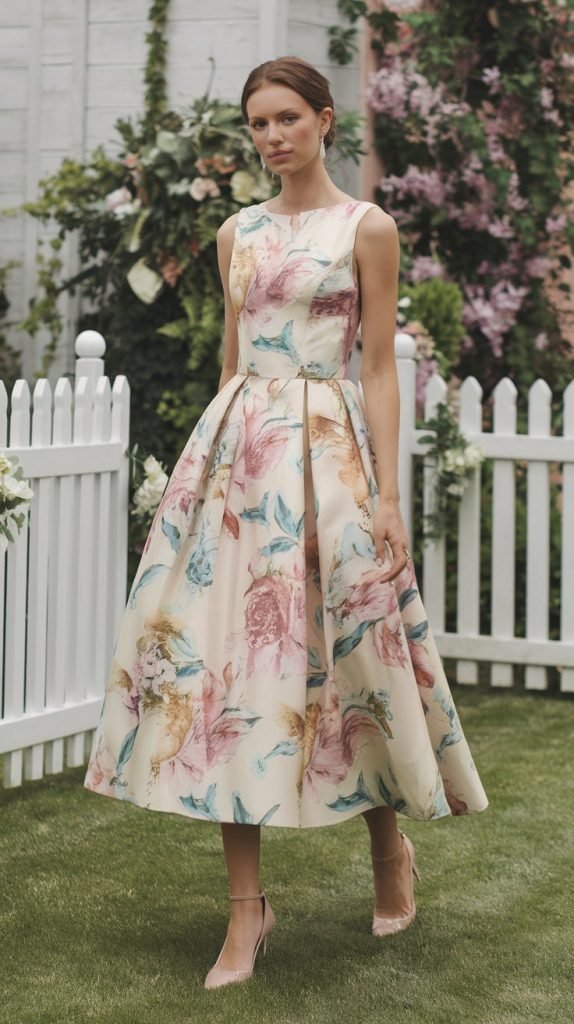 Fascinating Floral Dresses For Wedding Guests Photos