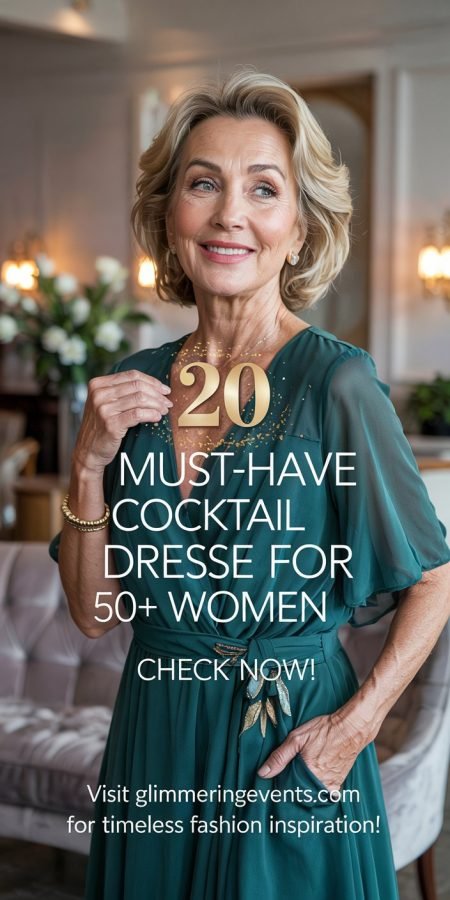 20 Must-Have Cocktail Dresses for 50+ Women: Check Now!